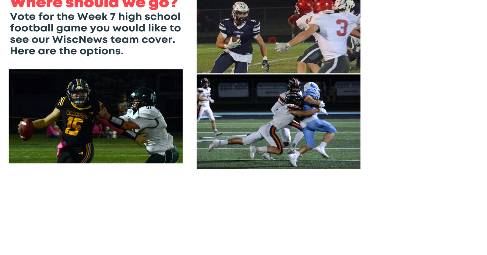 High school football: Week 7 game of the week poll