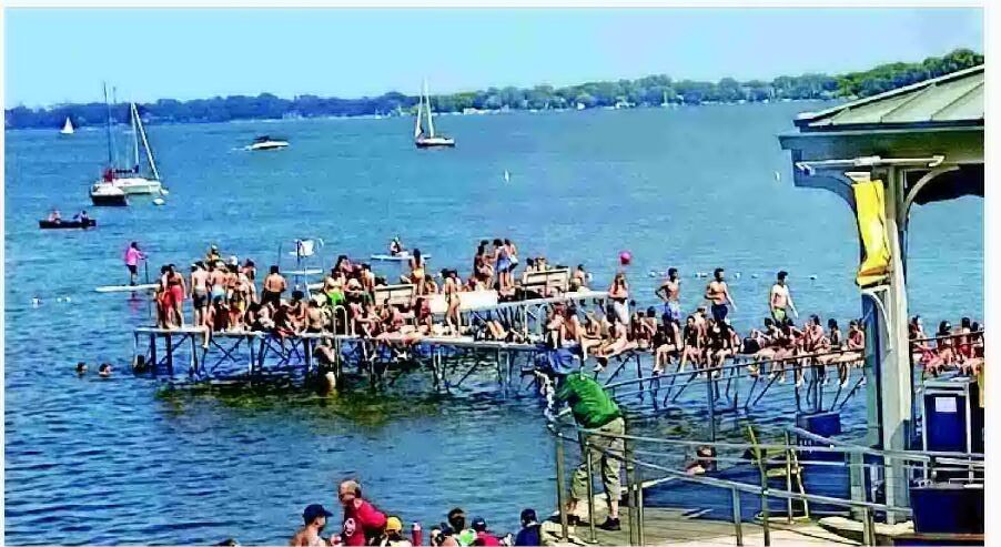 DOZENS DUMPED INTO WATER AS PIER COLLAPSES