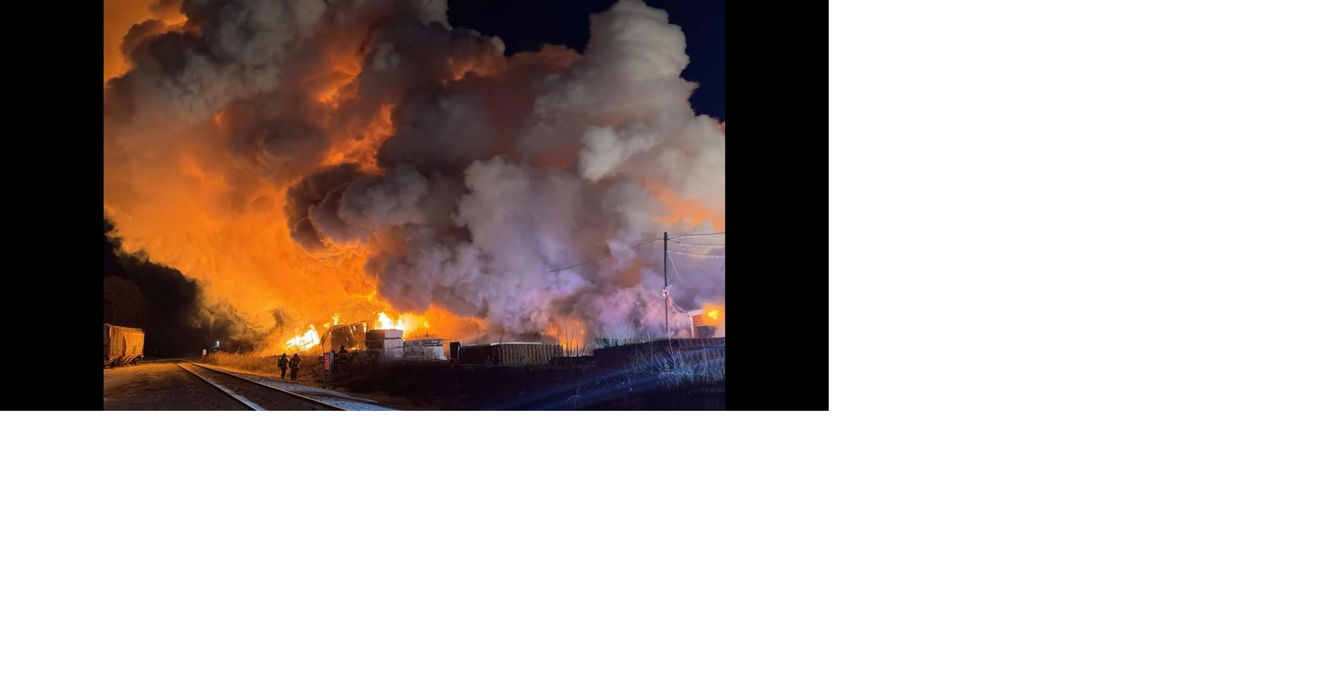 About 30 fire departments battle fire at Anic Lumber