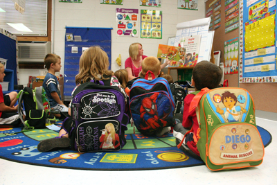 Back(pack) to school: First-graders adjust to second day in class
