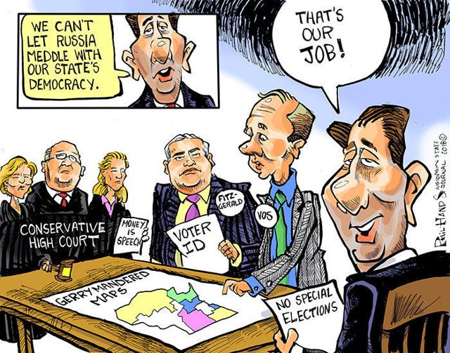 Phil Hands: 12 incredible cartoons about gerrymandering in Wisconsin
