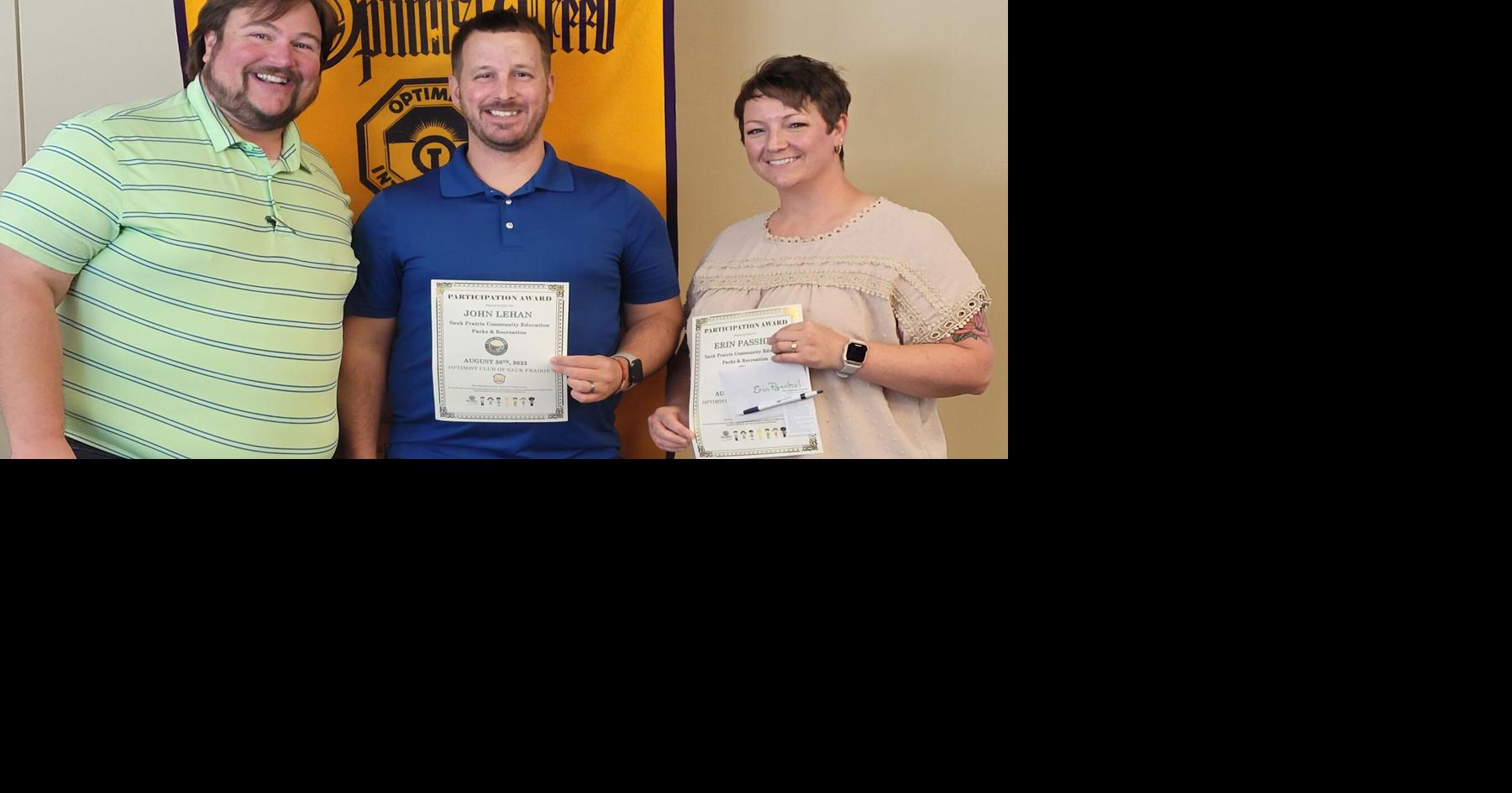 OPTIMISTS UPDATED ON COMMUNITY PROJECTS