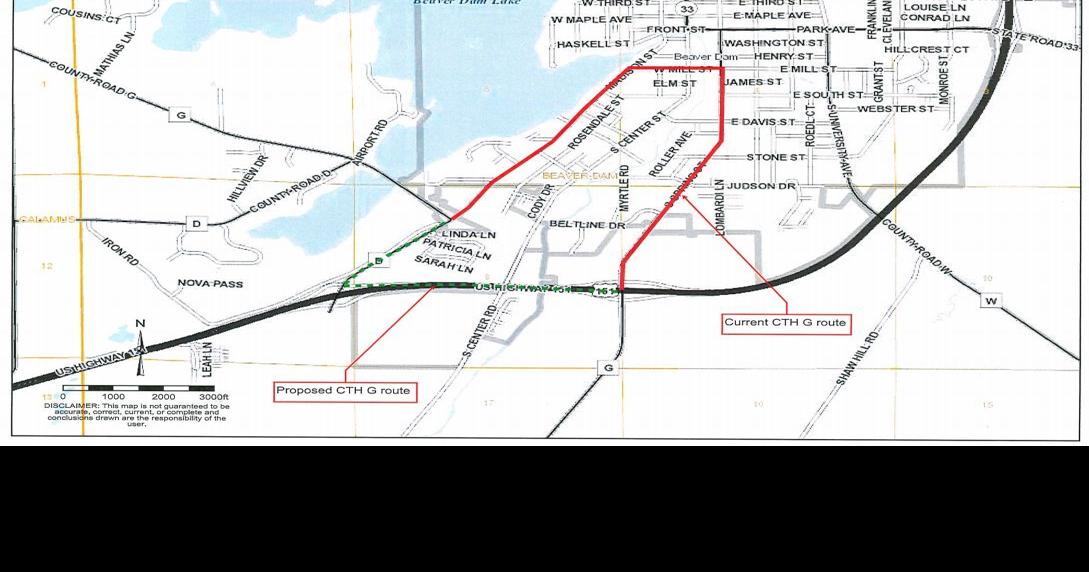 Beaver Dam to consider re-routing County Highway G