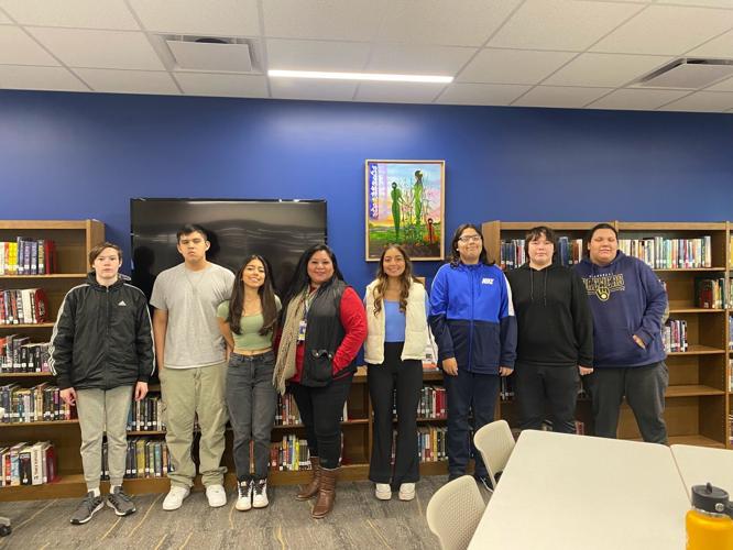Baraboo students doing a 'piinano' learning the Ho-Chunk language
