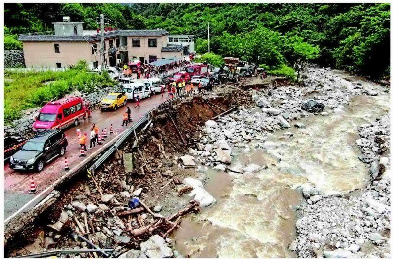 Heavy rainfall causes landslides