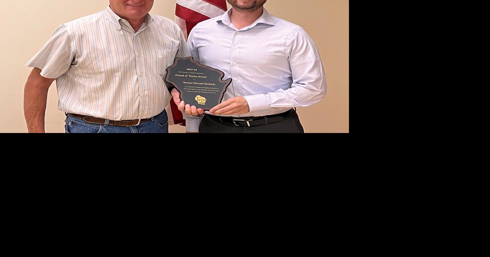 Sen. Marklein receives Friend of Towns Award