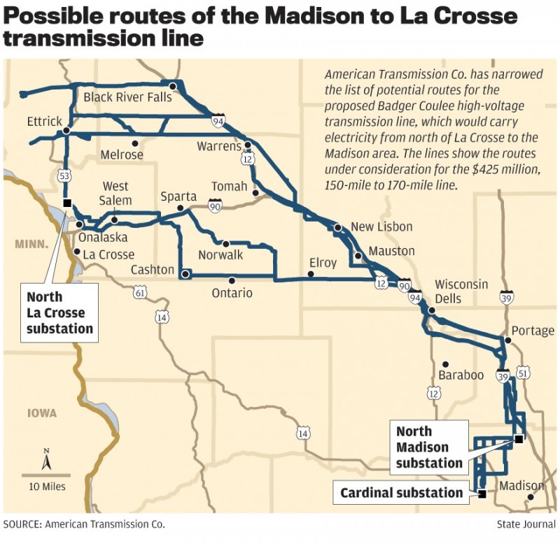 County mulls power-line route