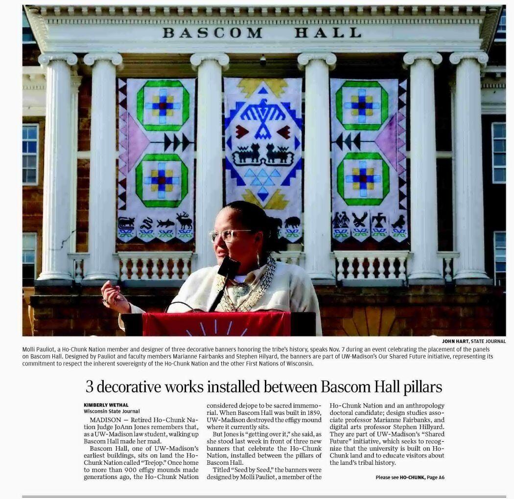 UW-MADISON UNVEILS EW HO-CHUNK BANNERS