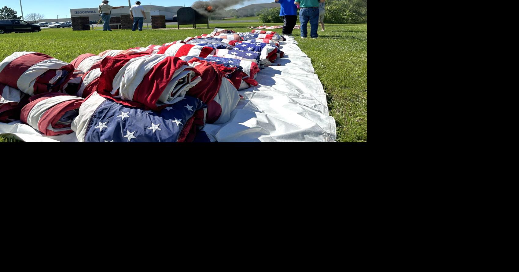 Portage American Legion disposes nearly 1,500 American Flags