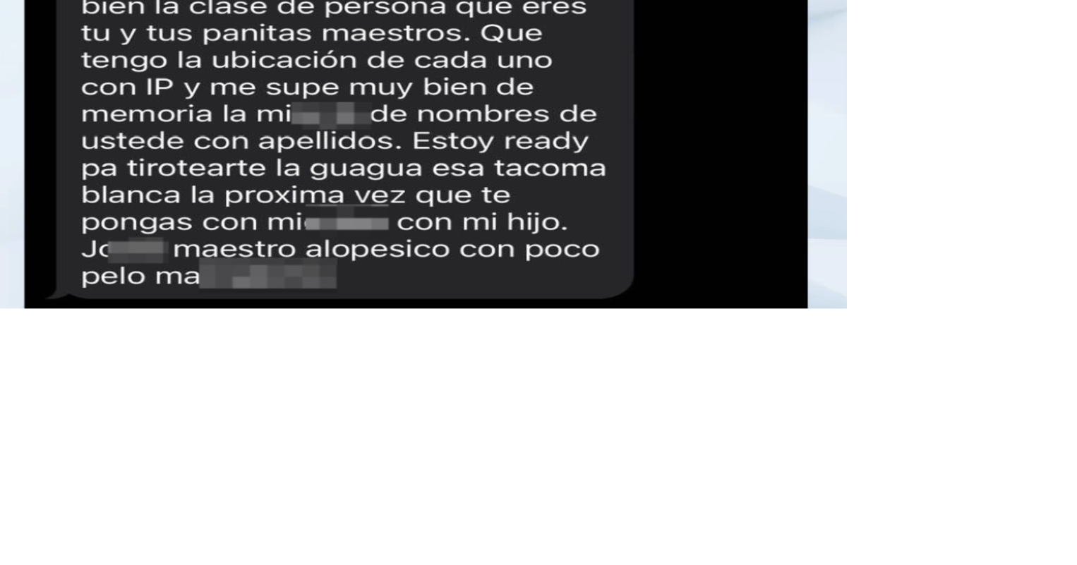 Maestro de Toa Baja denuncia amenazas: "ready pa' tirotearte la guagua ...