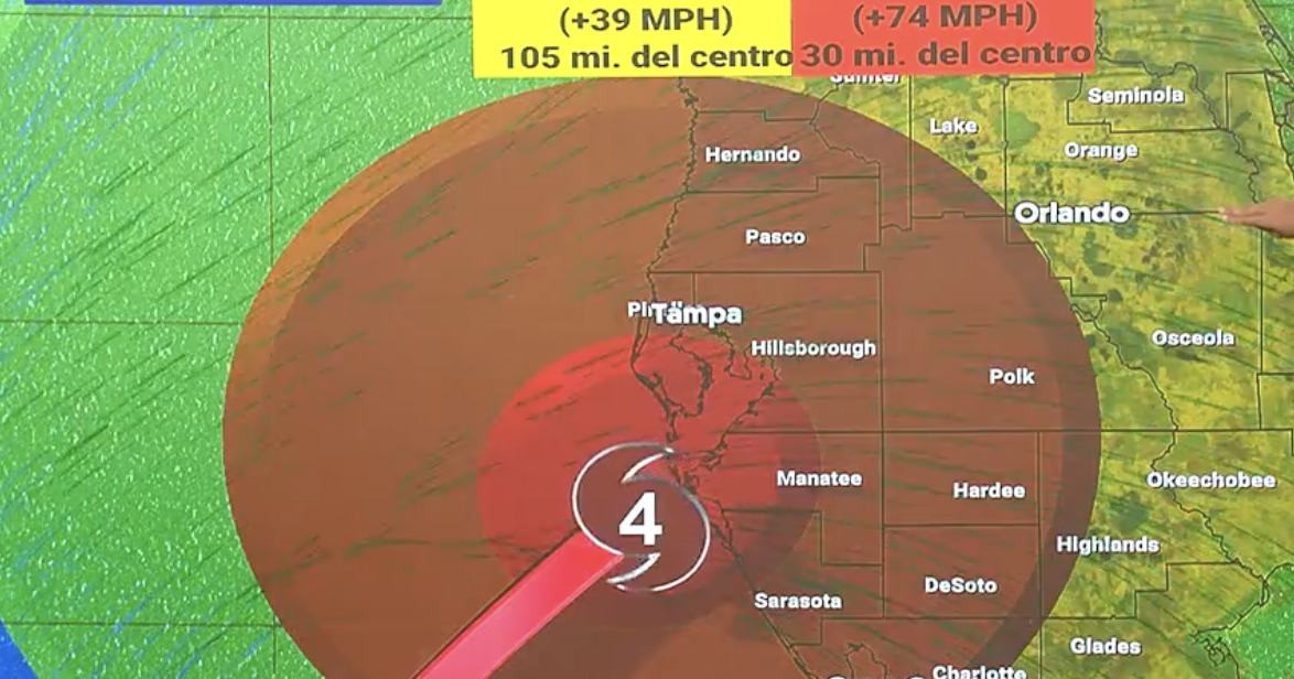 Huracán Milton sigue en su ruta a Florida mientras reemplaza la pared ...