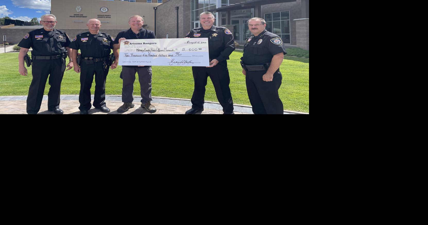 Arizona Rangers — Show Low Company donate to the Navajo County Peace ...