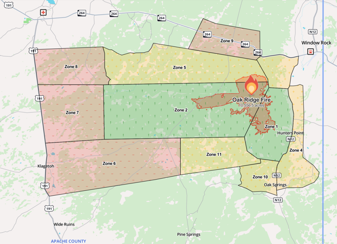 Oak Ridge fire triggers countywide emergency on Navajo Nation | News ...