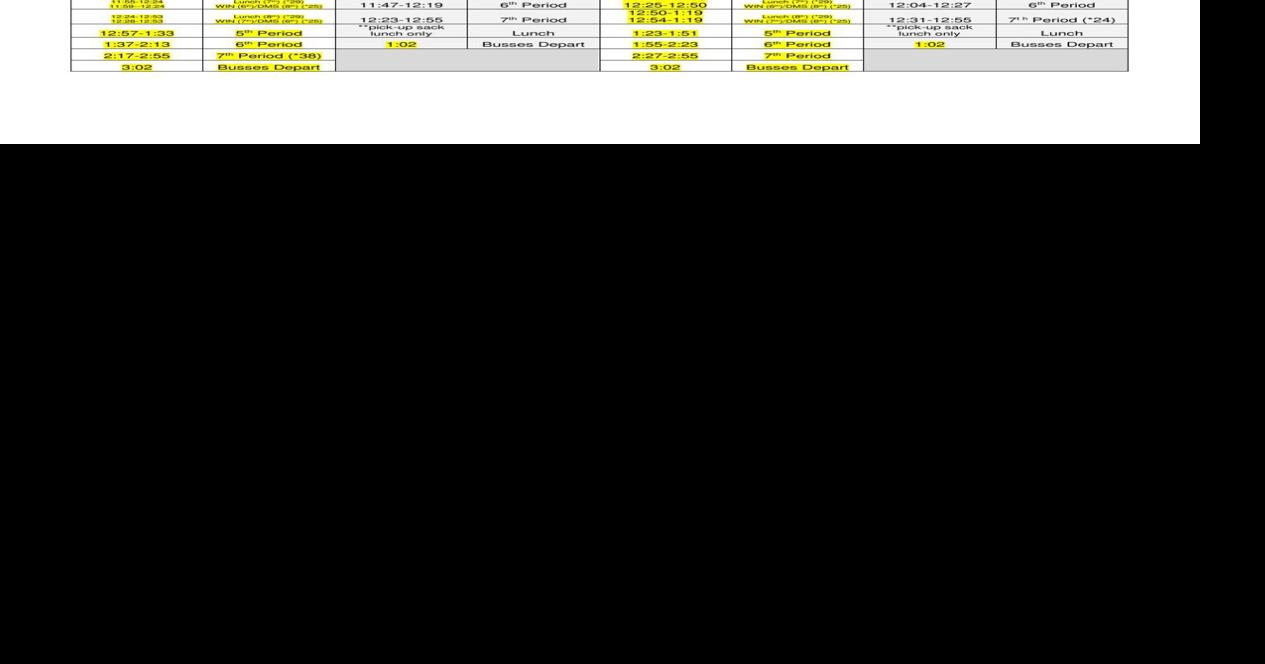 Show Low Junior High School Bell Schedules | | wmicentral.com