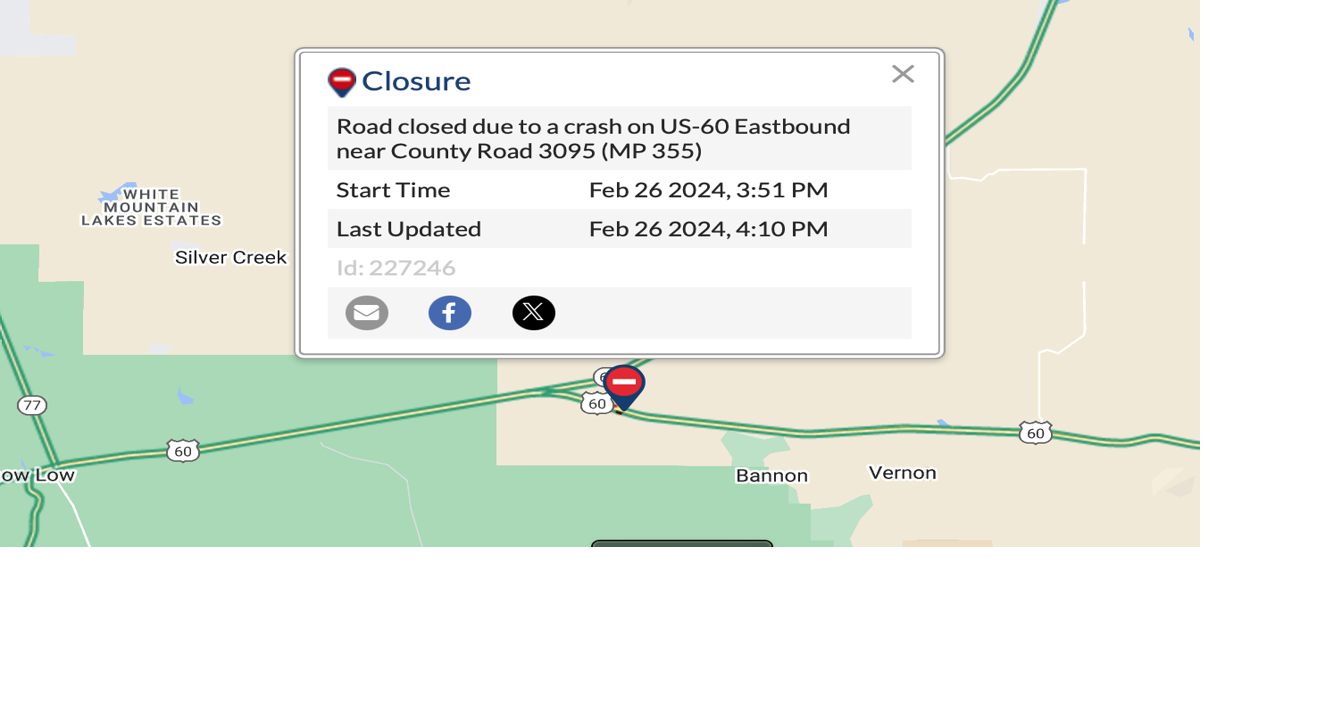 Update: U.S. 60 closed near Vernon for fatal accident Monday afternoon ...