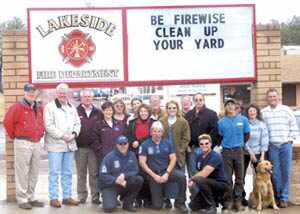 Lakeside Fire Department, contributors dedicate message center sign ...