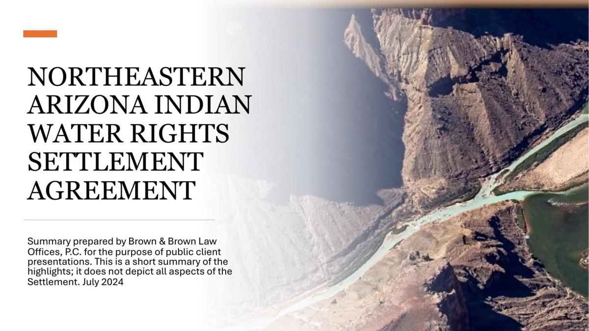 Northeastern Arizona Indian Water Rights Settlement Agreement ...