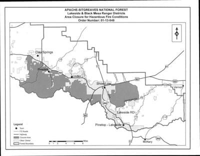 Apache-Sitgreaves issues temporary closure of more forested areas ...