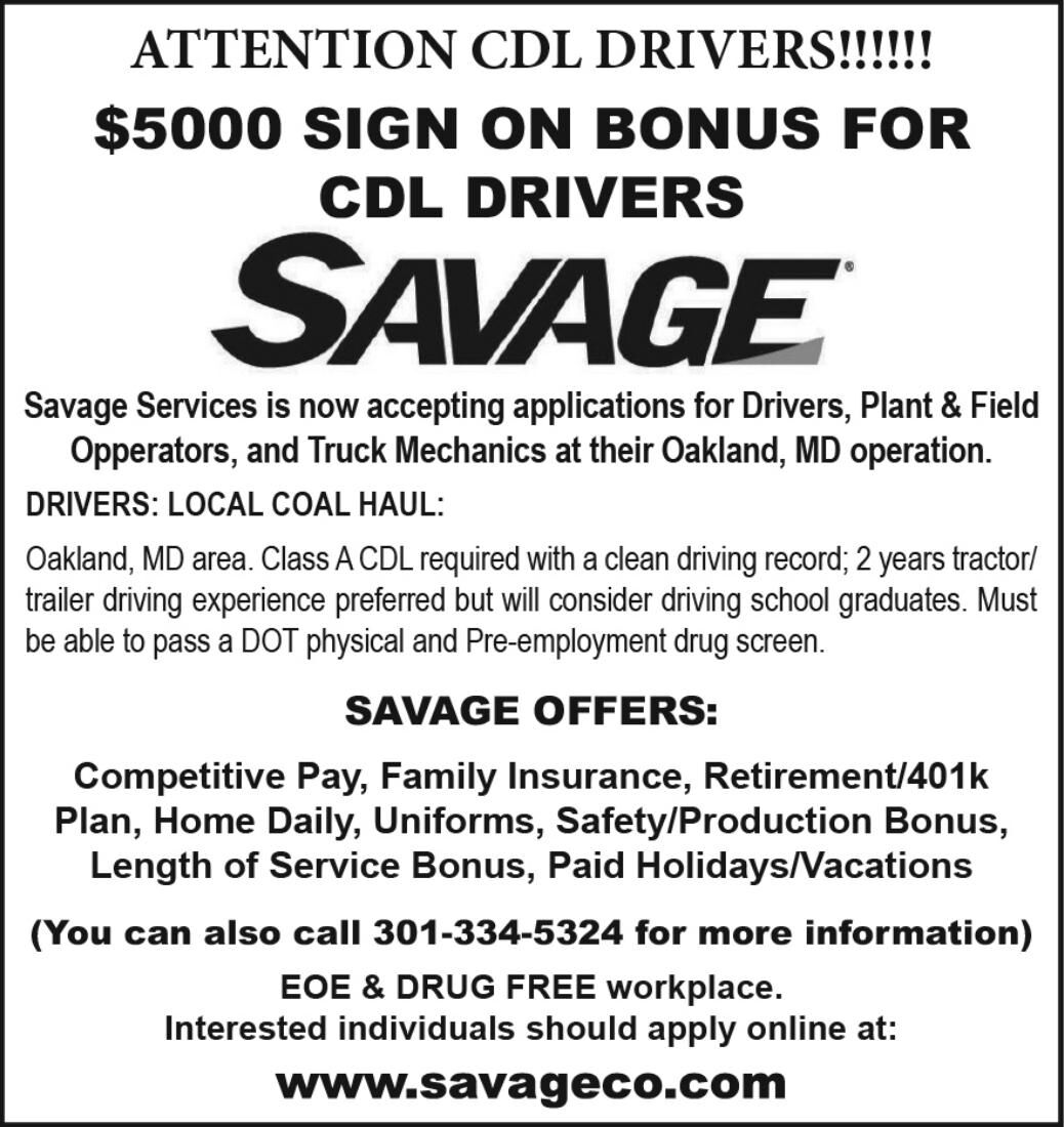 SAVAGE SERVICES/PRESTON | Other | wvnews.com