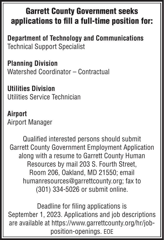 GARRETT COUNTY HUMAN RESOURCES | Other | wvnews.com