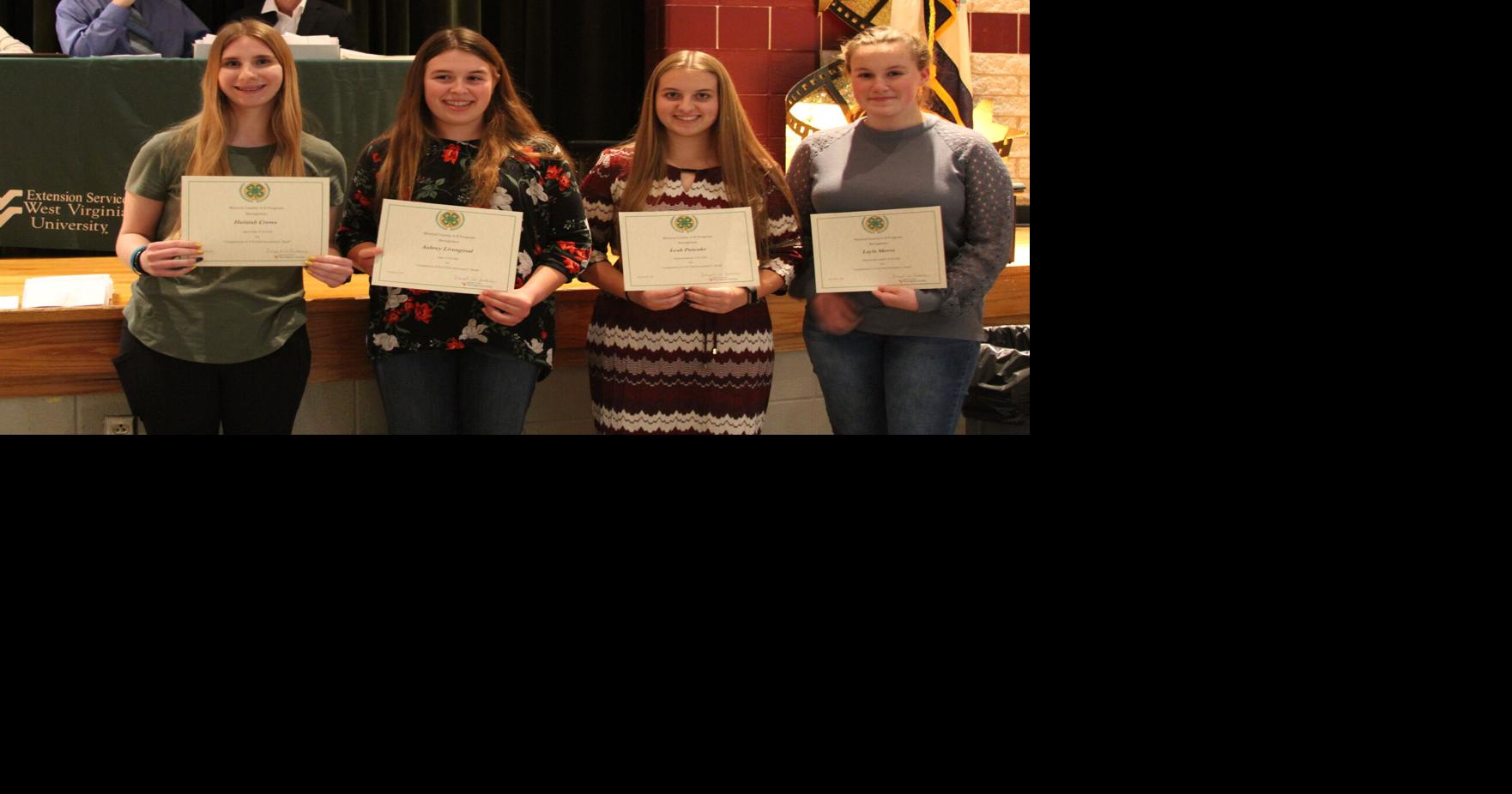4H Secretary Award- Hainiah Crowe, Aubrey Livengood, Leah Pancake ...