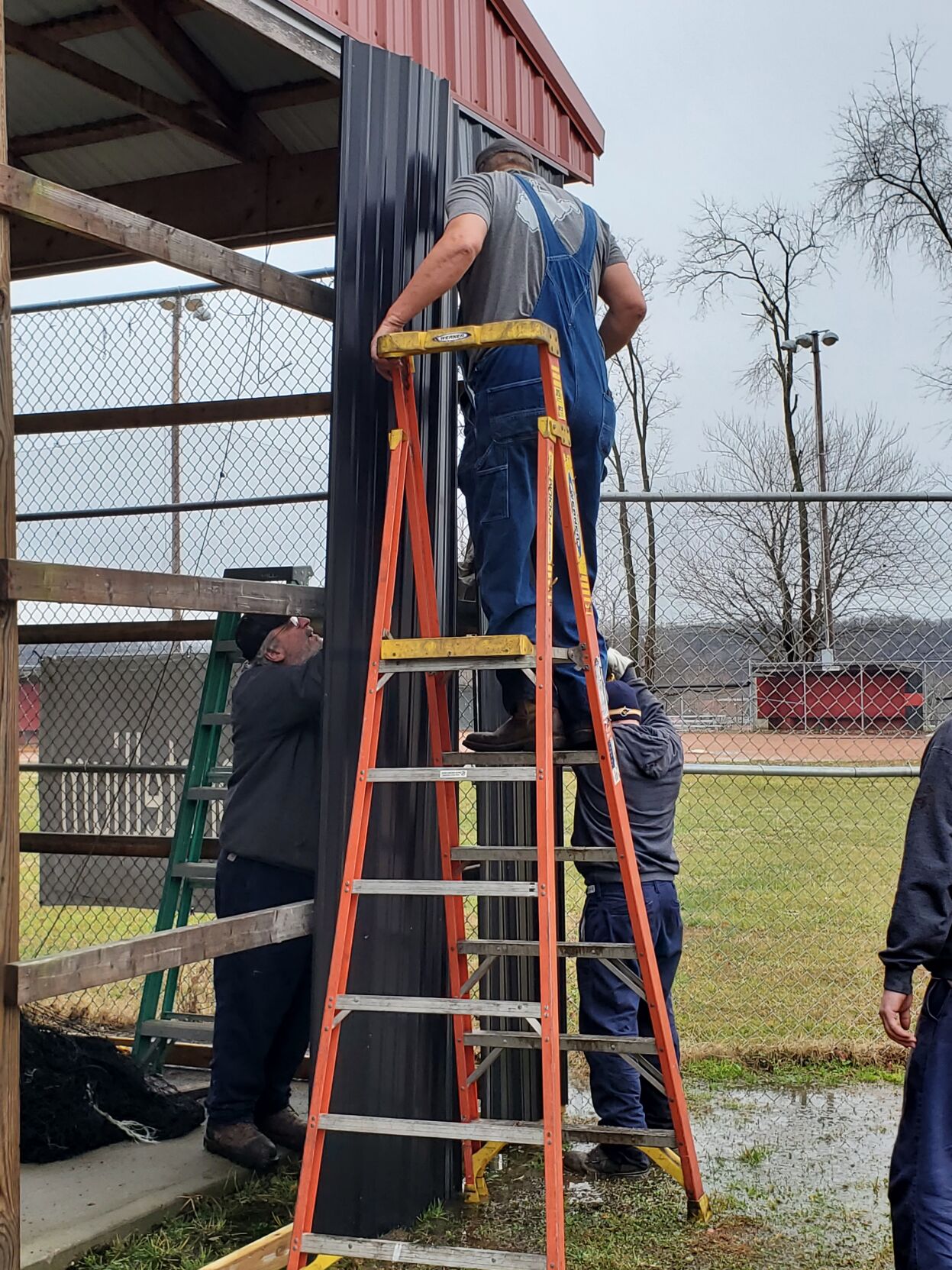 Volunteers enclose batting cages at Jack Hesson Field | Jackson Star ...