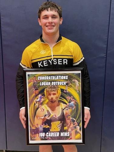 Keyser’s Logan Rotruck earns 100th career wrestling victory | Mineral ...