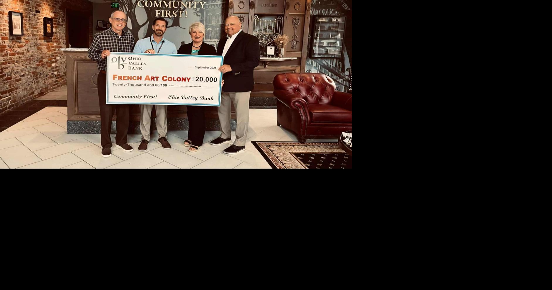 OVB makes big donation to French Art Colony | Gallipolis, Pomeroy ...