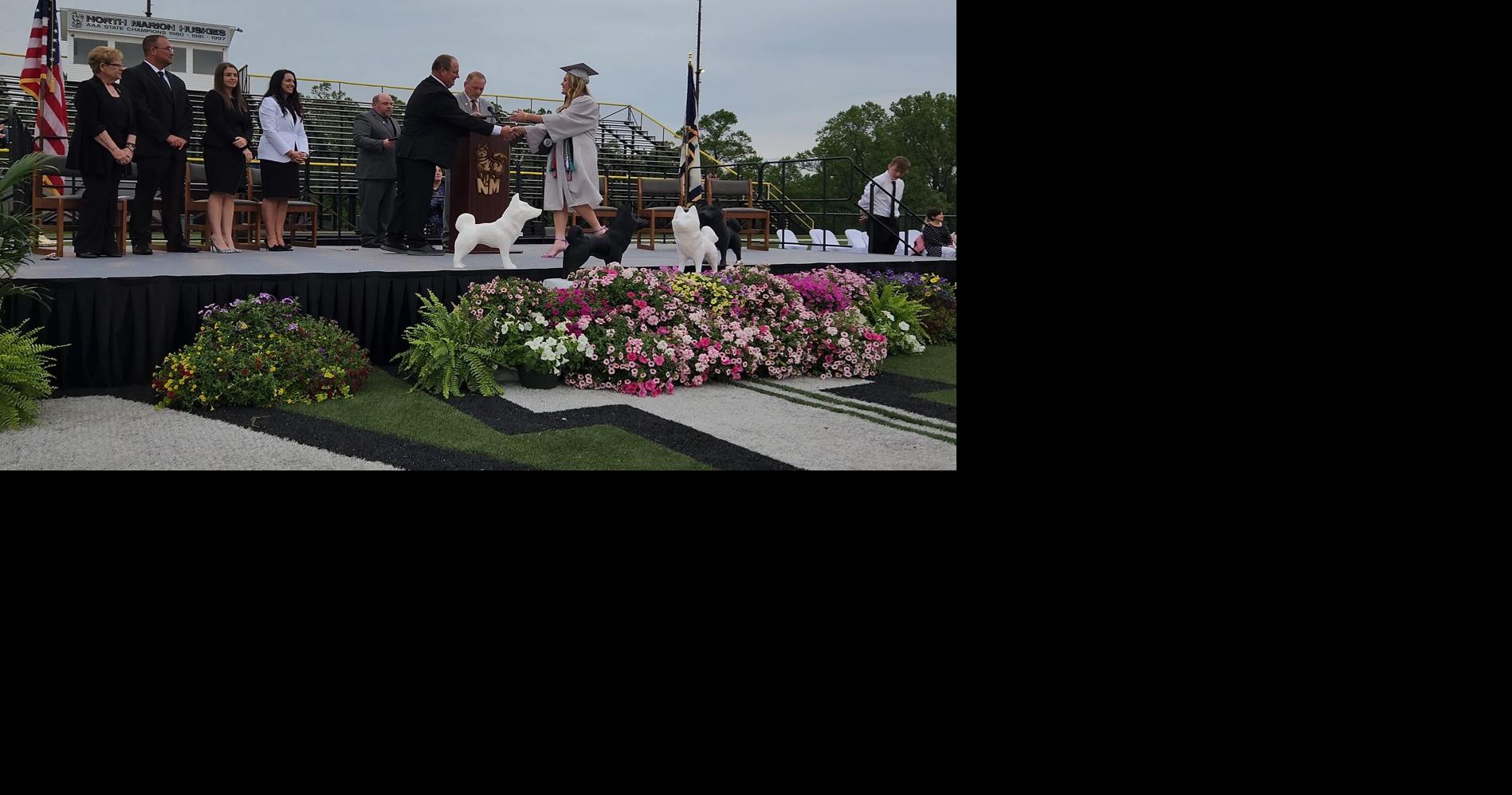 North Marion High School Class of 2025 celebrates during commencement ...
