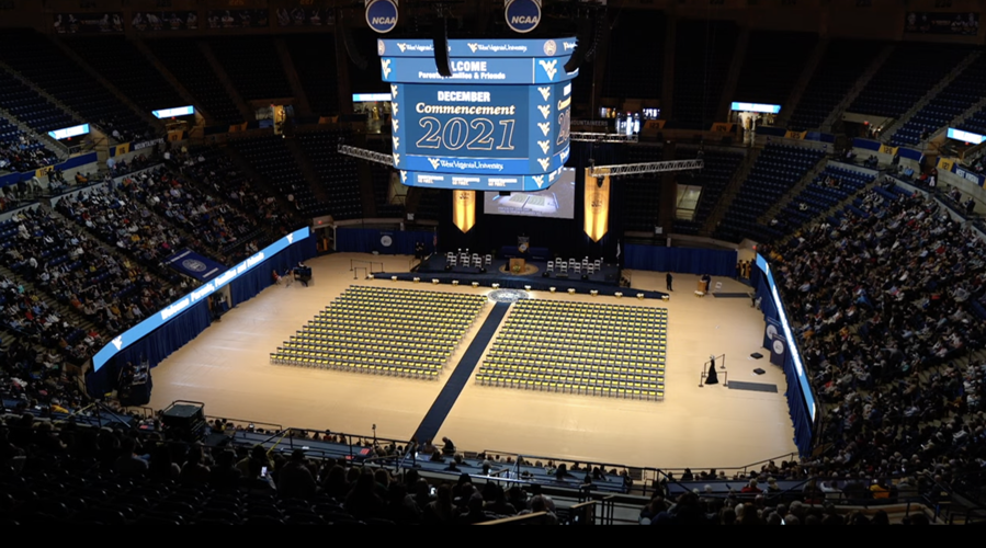 West Virginia University graduation ceremony held at Coliseum for first ...
