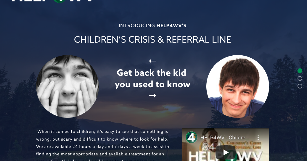 West Virginia DHHR reminds of crisis line for kids suffering from ... West Virginia DHHR reminds of crisis line for kids suffering from ...