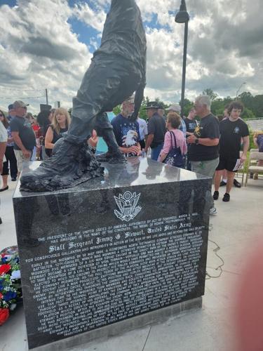 Statue of Staff Sgt. Jimmy Stewart unveiled at Mason County Veterans ...