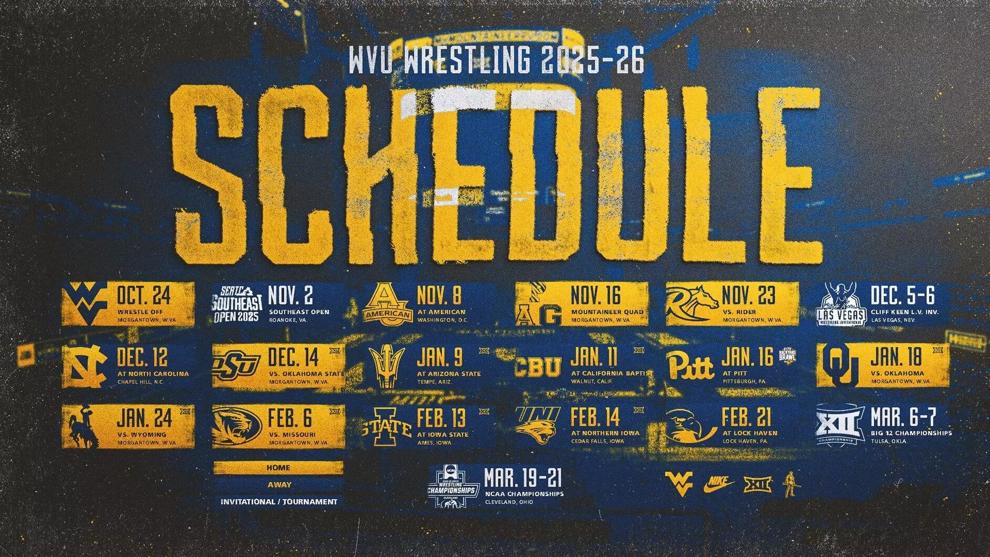 WVU Wrestling Releases 2025-26 Schedule, Opens Season Nov. 2 | WV News ...