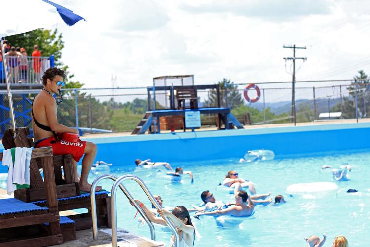 Kids of all ages enjoying Fairmont area public pools, Splash Park ...