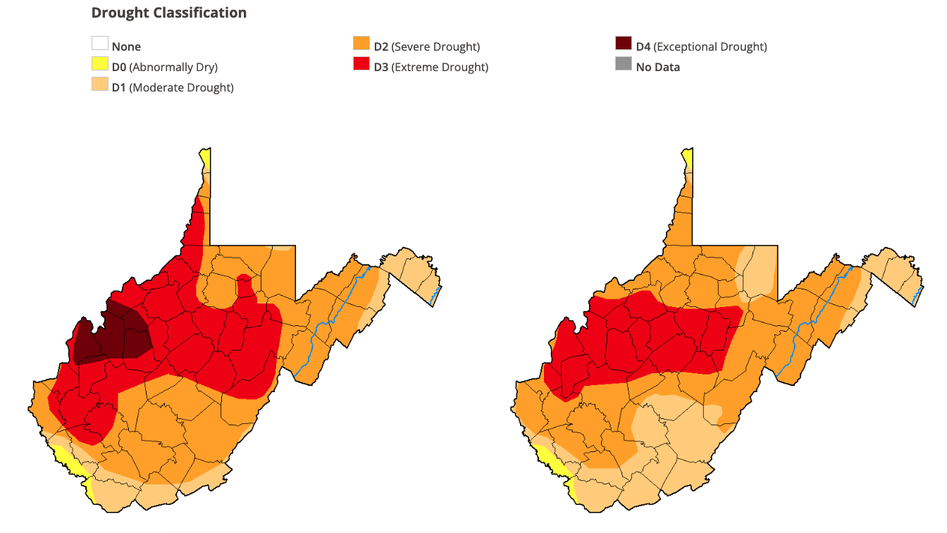 Exceptional drought reported in part of West Virginia for first time in ...