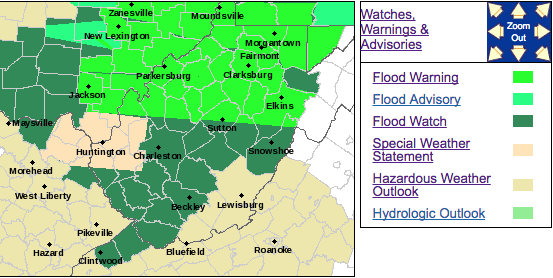 Parts of northern West Virginia under flood warning | WV News | wvnews.com