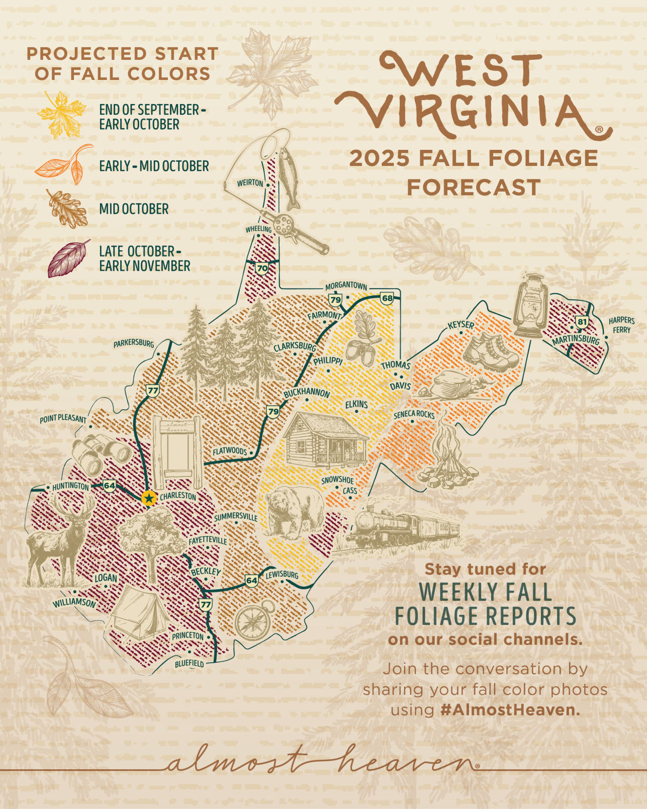 West Virginia releases fall foliage projection map, expects a vibrant ...