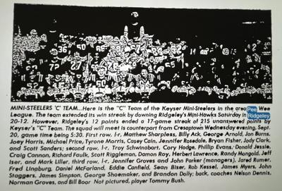 Throwback Thursday: Keyser Mini-Steelers C-Team 'Mean Green Machine ...