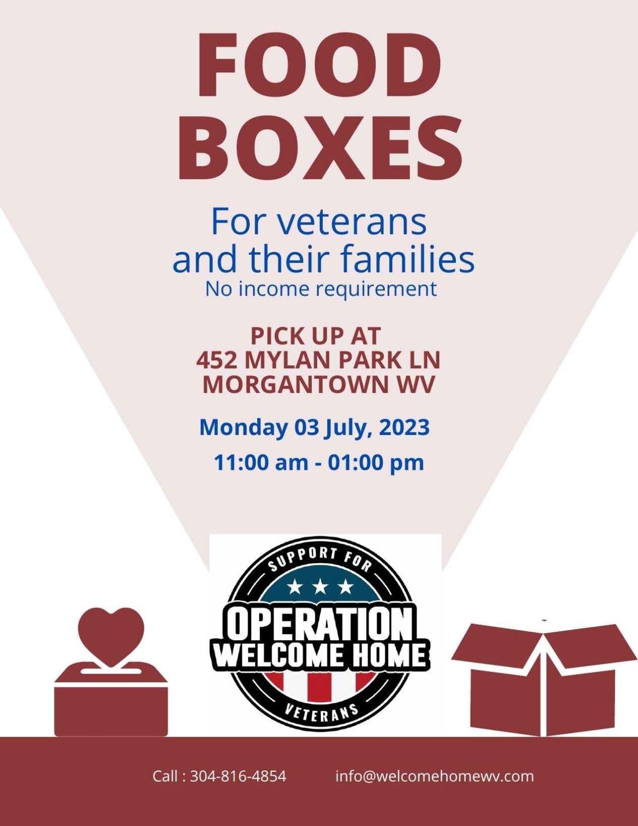 Food boxes for veterans available Monday in Morgantown, West Virginia ...
