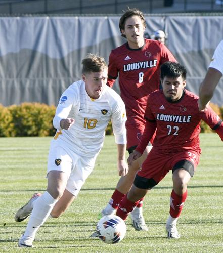 WVU mens soccer 1119 Ryan Crooks in traffic | West Virginia University ...