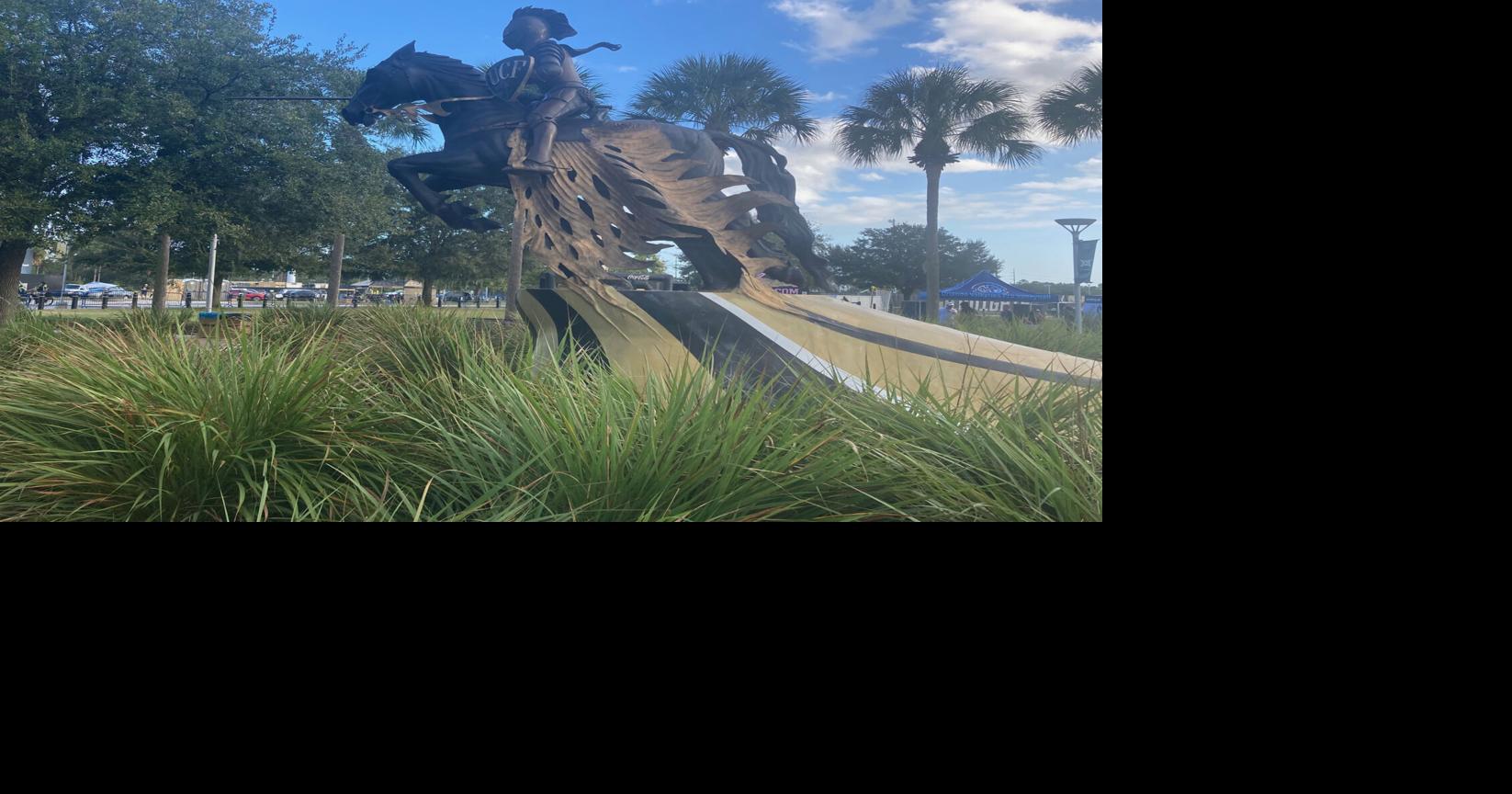 WVU football 1028 UCF Knight statue front | West Virginia University ...