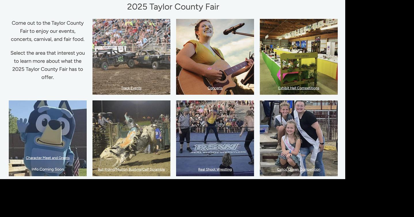 New website launches as Taylor County Fair announces full 2025 ...