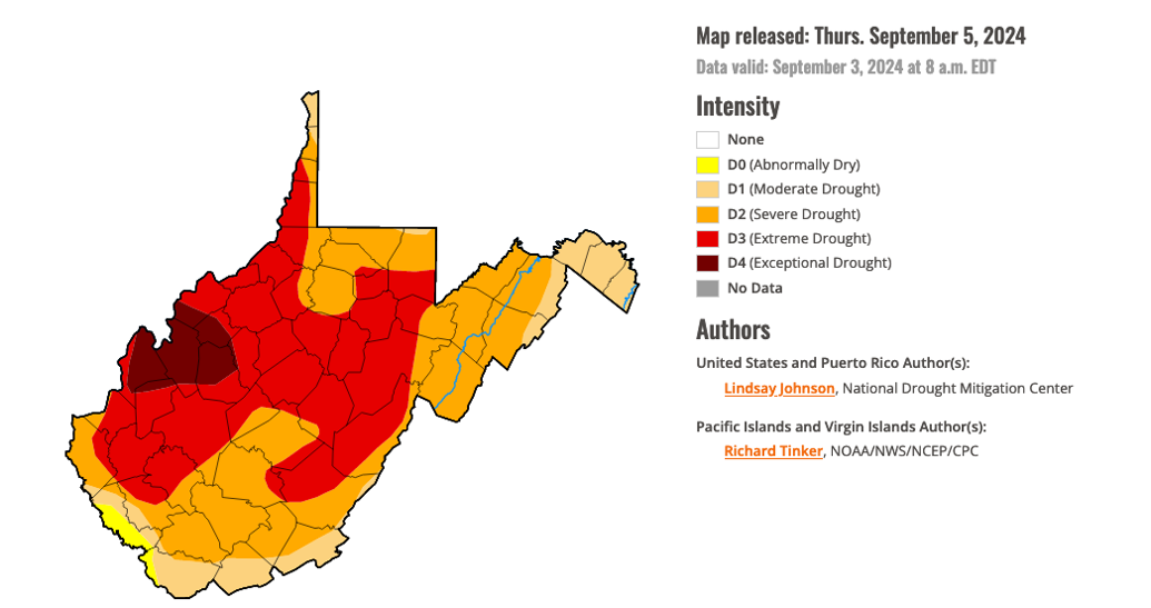 U.S. Drought Monitor: Rain didn't help West Virginia drought conditions ...