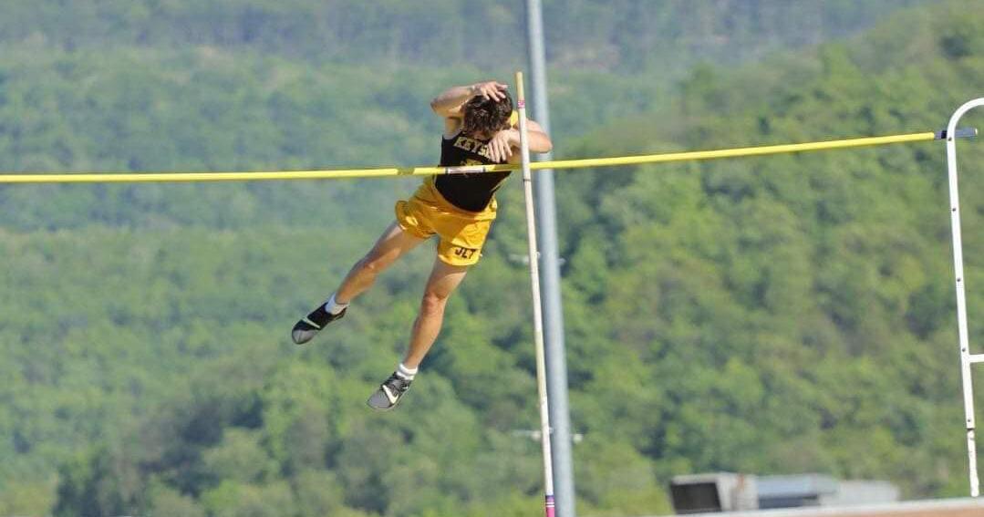 Keyser's Tanner Detrick recently set a school record in the Pole Vault ...
