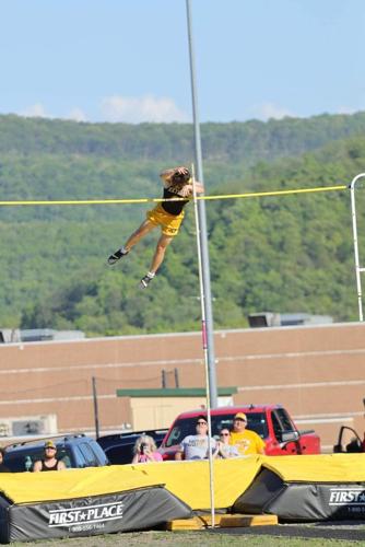 Keyser's Tanner Detrick recently set a school record in the Pole Vault ...