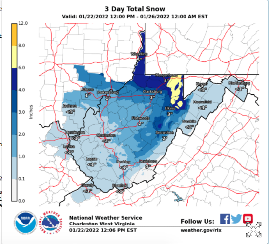 Snow showers Sunday to add up to several inches in North Central West ...