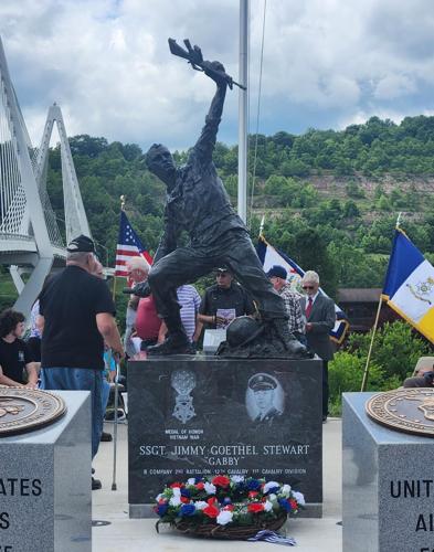 Statue of Staff Sgt. Jimmy Stewart unveiled at Mason County Veterans ...