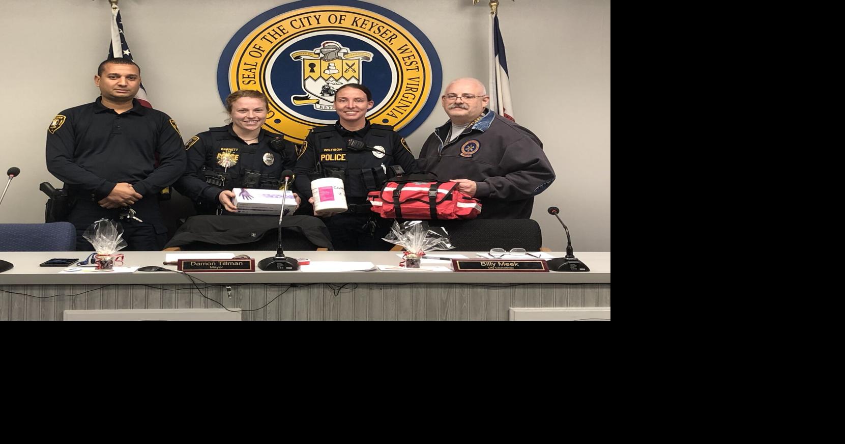 Appreciating the help: Keyser EMS supplies KPD with safety bags ...