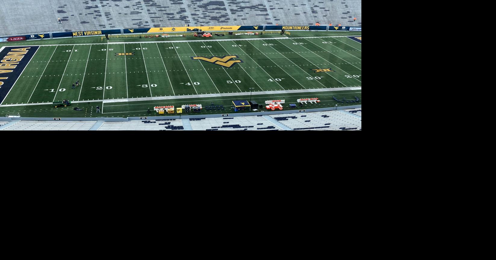 WVU football 0923 Mountaineer Field view from pressbox front | West ...