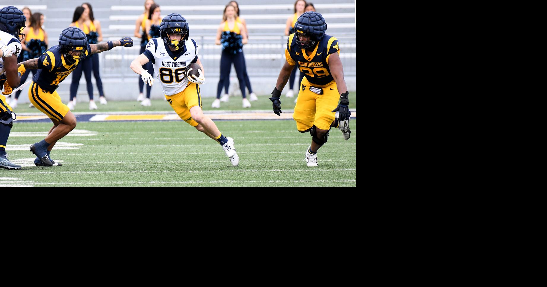 WVU football 0405 Cyrus Trough run after catch front | West Virginia ...